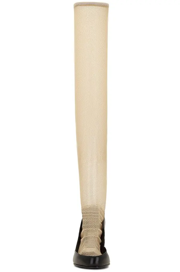 The Row Sock Pump In Black In Black & Nude - 73% Off | Editorialist